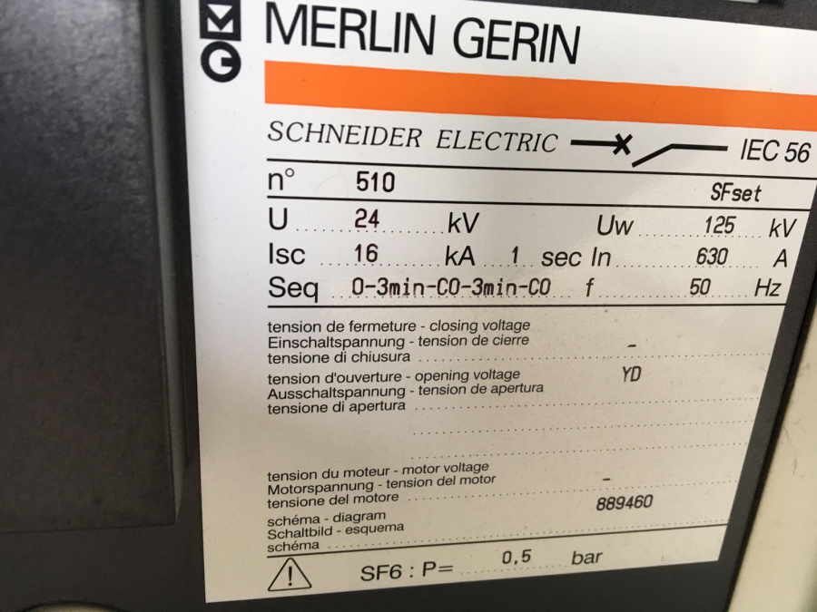 Merlin Gerin SM6 24kV 630A RMU Ring Main Unit | LV Trading B.V.