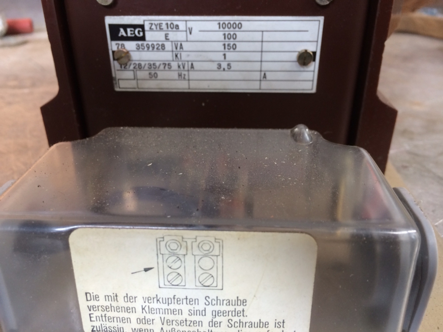 AEG ZYE 10A stroom meettrafo CT transformator 10kV 12kV 4x | LV Trading ...
